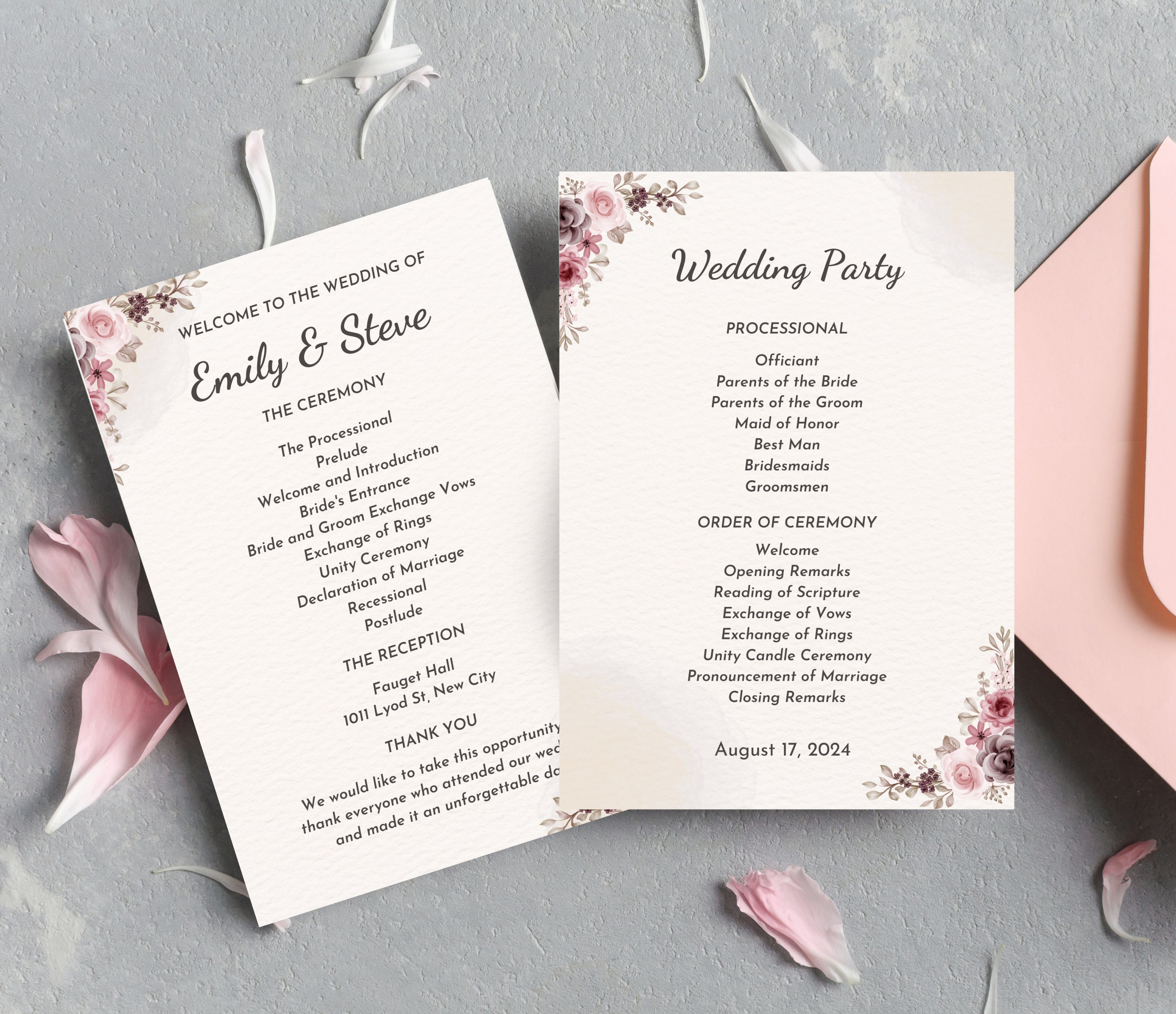 Wedding Day Timeline Wedding Itinerary Editable Program Program ...