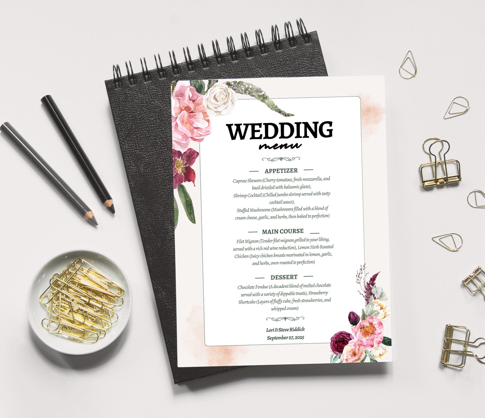 Editable Menu Menu Card Menu Card Template Dinner Menu Modern Menu Card ...