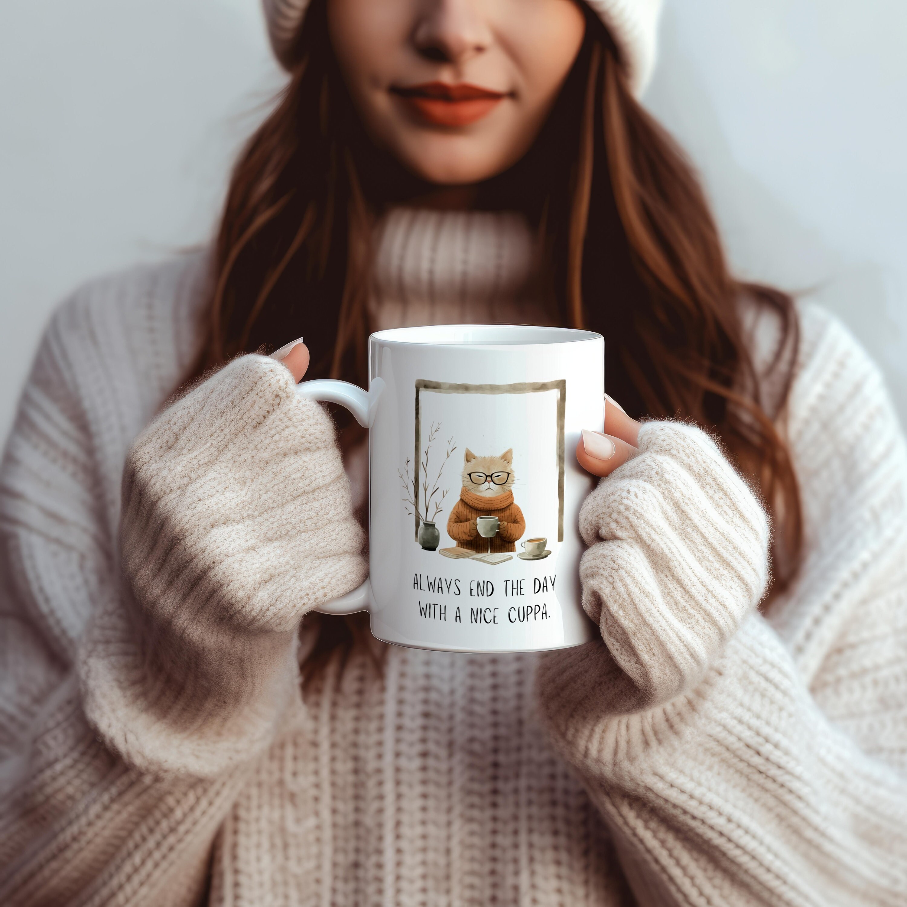 Nice Cuppa Tea Mug Hygge Book Lovers Comforting Cozy Gifts for Her ...