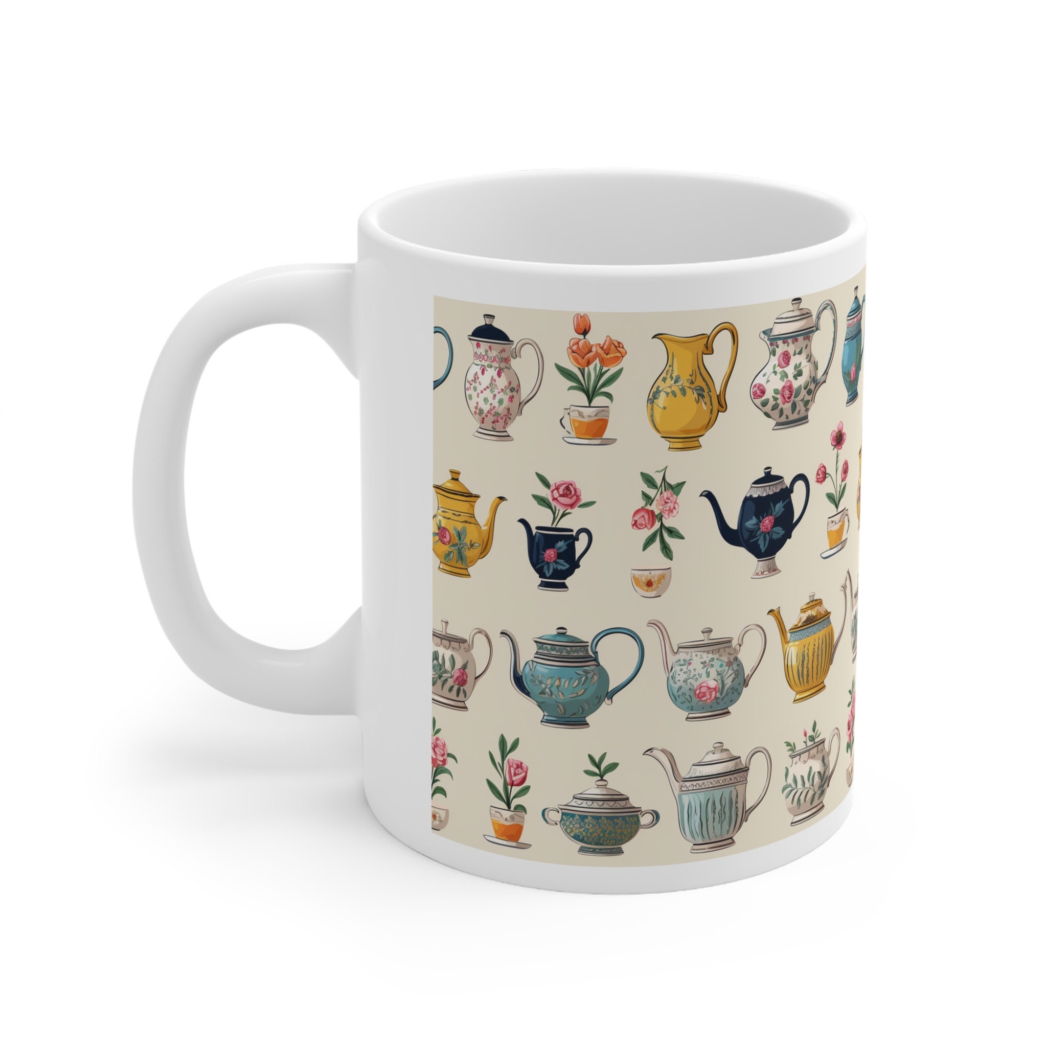 English Teatime Afternoon Tea Mug the Most Teapots Galore 11 Oz. - Etsy