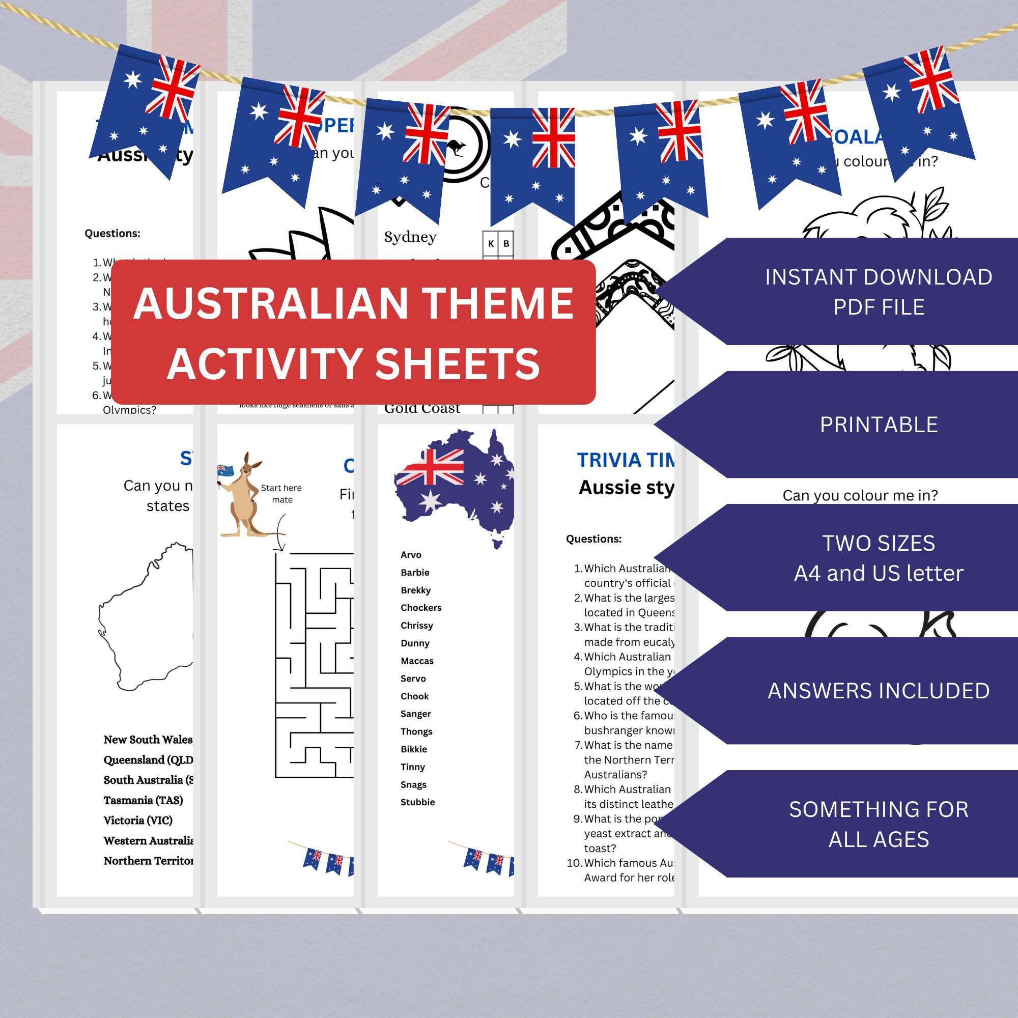 Editable Australia Theme Party Invitation - Printable & Digital ...