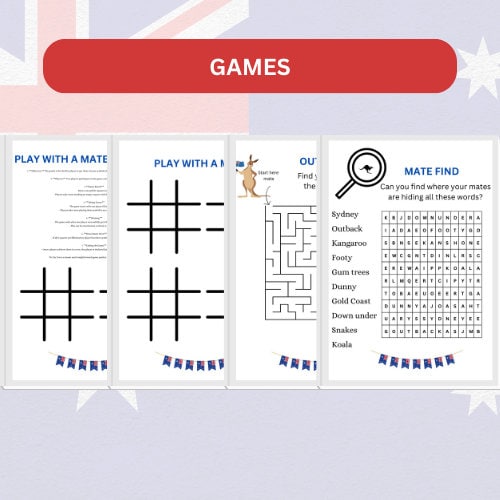 Activity Pages Booklet Kids Classroom Worksheets. Australian Theme ...