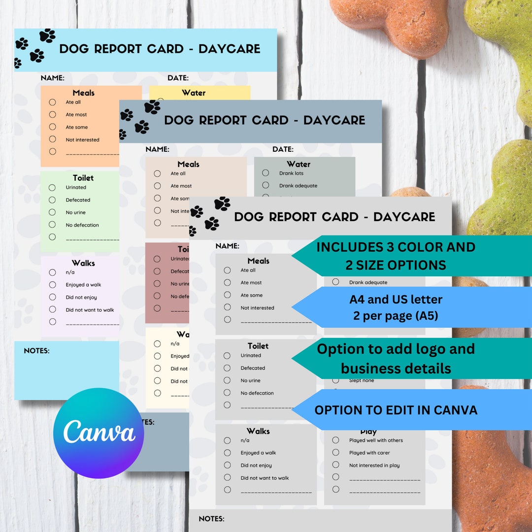 Dog Daycare Boarding Report Card. Cat Minding. Dog Walker. Pet Sitter ...