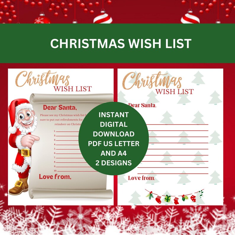 Christmas Activity Book Pages. Bonus Letter to Santa. Printable ...