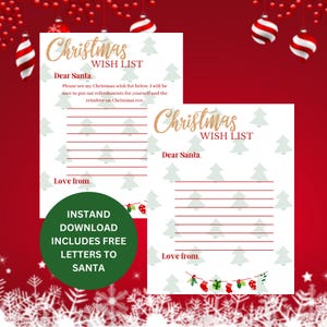 Christmas Activity Book Pages. Letter to Santa. Printable Download for ...