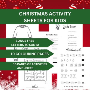 Christmas Activity Book Pages. Letter to Santa. Printable Download for ...