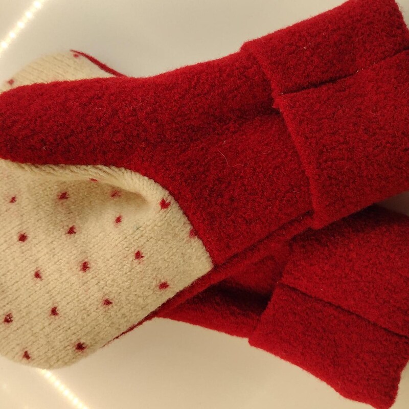 Red Mittens - Etsy