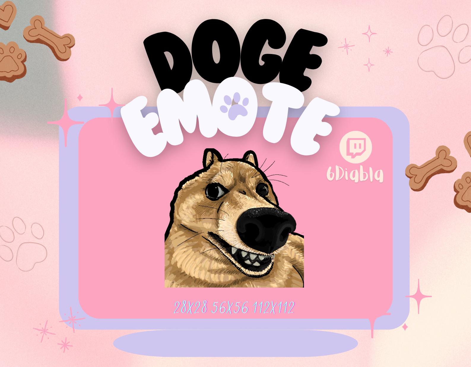 Doge Twitch Emote Emoji for Streamer's Chats Gamer Twitch Cute Funny - Etsy