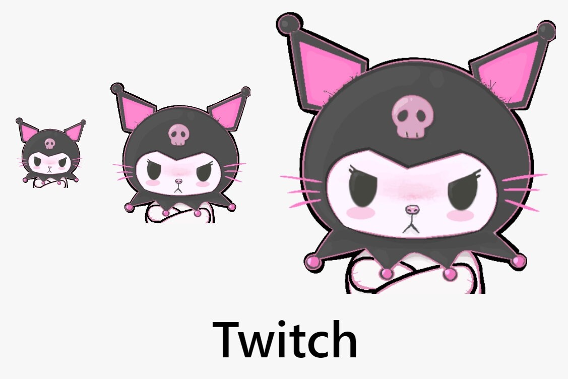 Kurom Kitty Twitch Emote | Emoji for Streamer's Chats | Gamer | Twitch ...