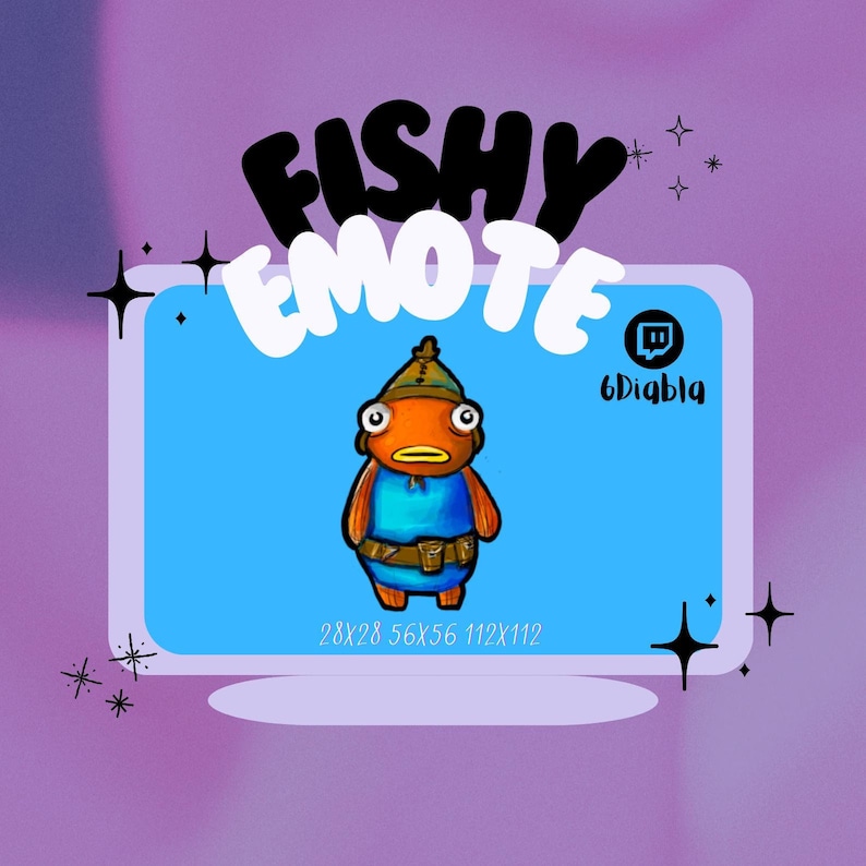 Fish Stick Twitch Emote Emoji for Streamer's Chats Gamer Twitch Cute ...