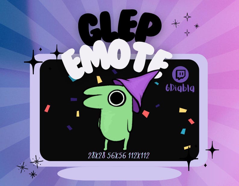Glep Twitch Emote: Smiling Friends Streamer Chat Emoji - Etsy