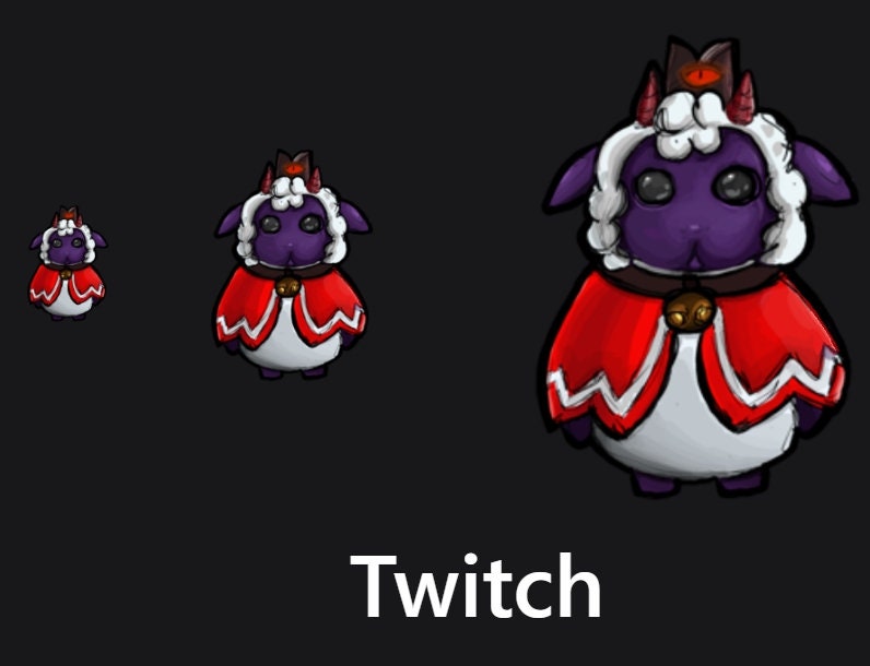 Lamb Twitch Emote | Emoji for Streamer's Chats | Gamer | Twitch | Cute ...