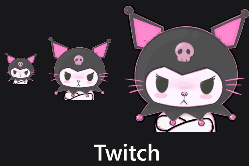Kurom Kitty Twitch Emote | Emoji for Streamer's Chats | Gamer | Twitch ...
