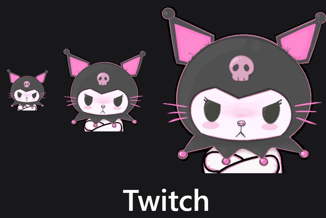 Kurom Kitty Twitch Emote | Emoji for Streamer's Chats | Gamer | Twitch ...