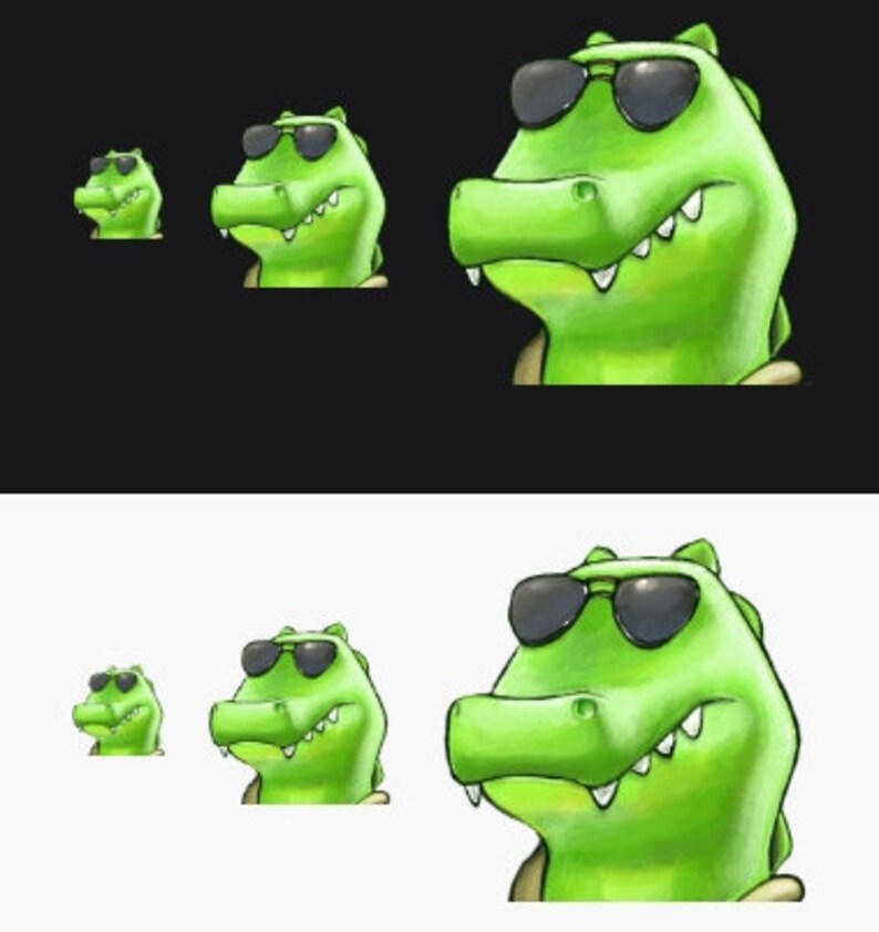 Party Crocodile Twitch Emote | Emoji for Streamer's Chats | Gamer ...