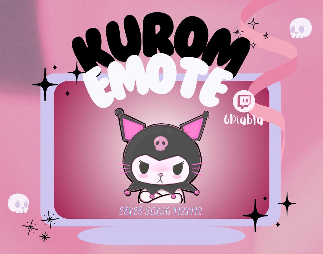 Kurom Kitty Twitch Emote | Emoji for Streamer's Chats | Gamer | Twitch ...