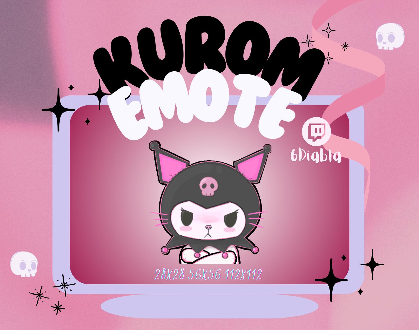 Kurom Kitty Twitch Emote | Emoji for Streamer's Chats | Gamer | Twitch ...