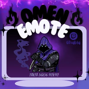 Pixel Omen Twitch Emote | Emoji for Streamer's Chats | Gamer | Twitch ...