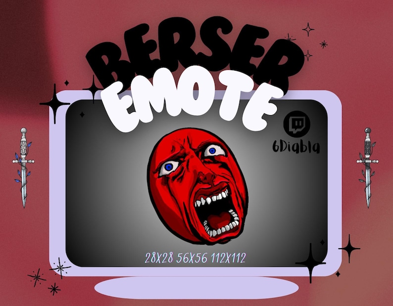 Berser Twitch Emote | Emoji for Streamer's Chats | Gamer | Twitch ...
