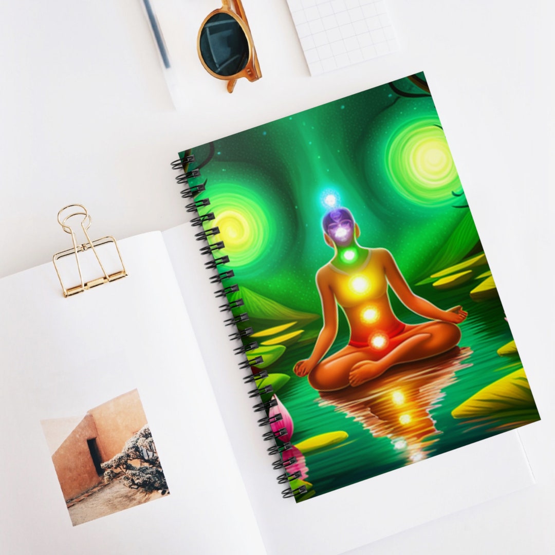 Chakra Alignment Meditation Spiritual Aura Spiral Notebook Ruled Line ...