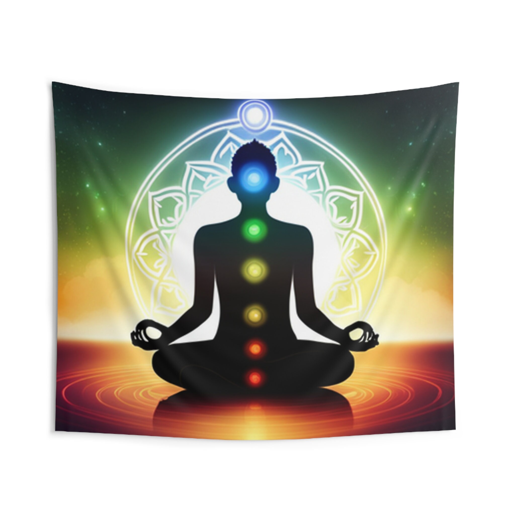 Chakra Meditation Zen Den Indoor Wall Tapestries - Etsy