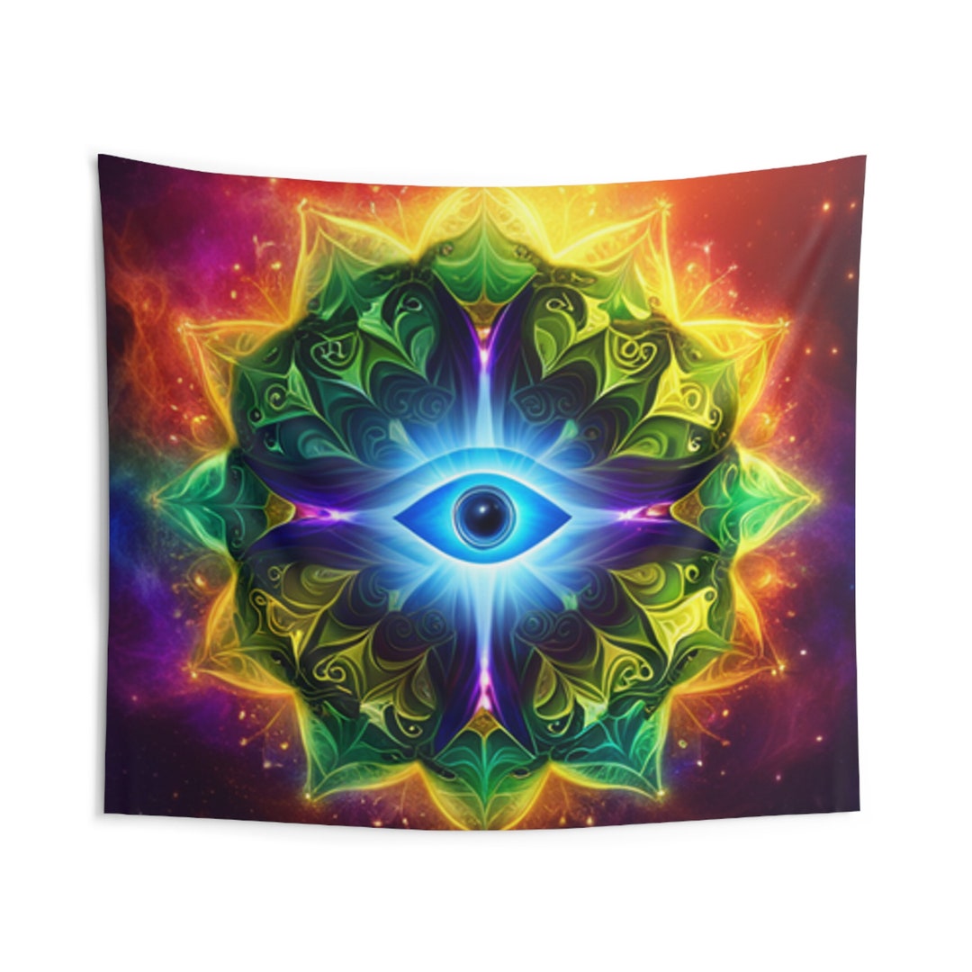 Third Eye Mandala Spiritual Indoor Wall Tapestries - Etsy