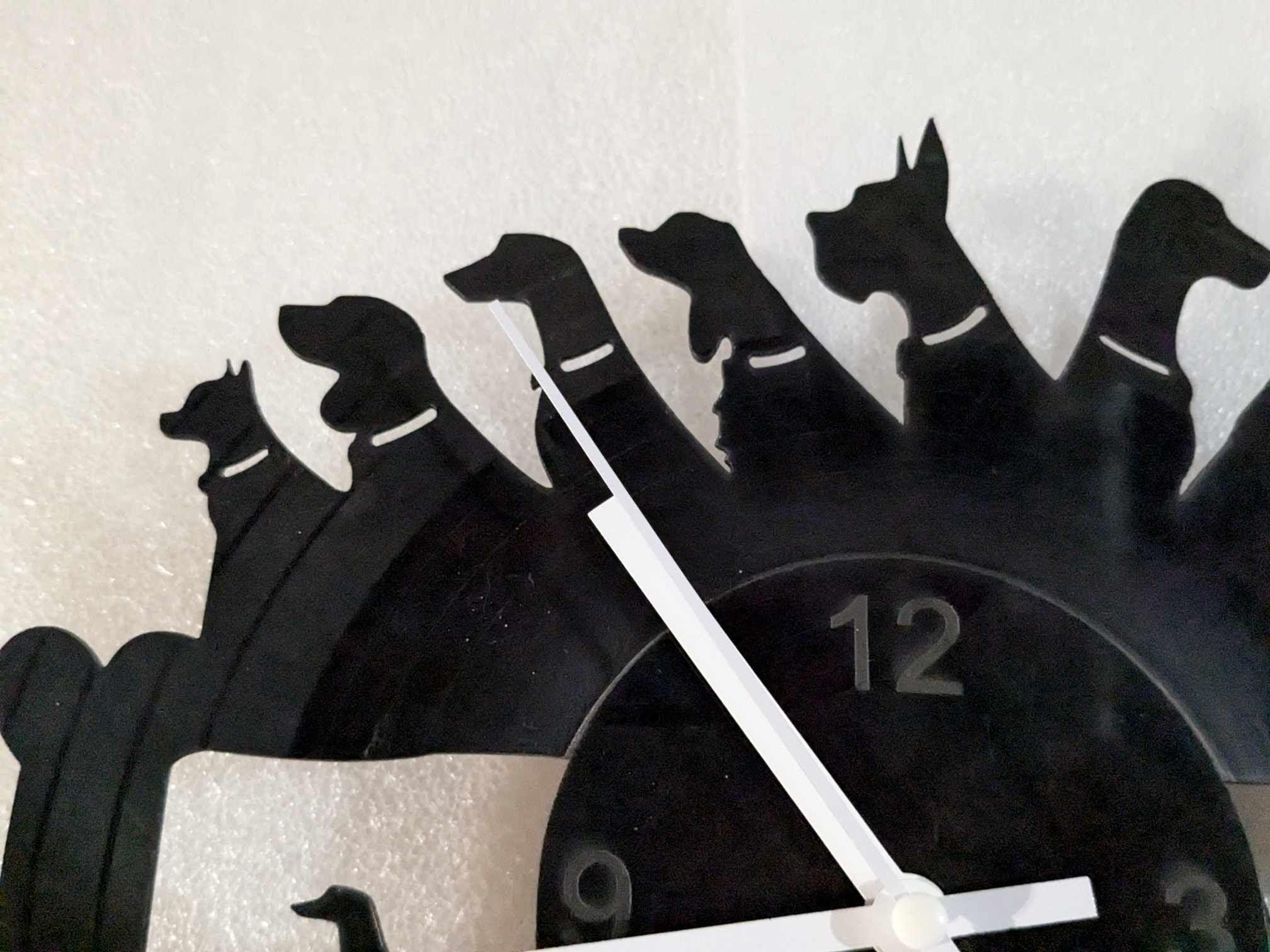 Laser Cut Vinyl Record Clock Dog, Handmade - Etsy