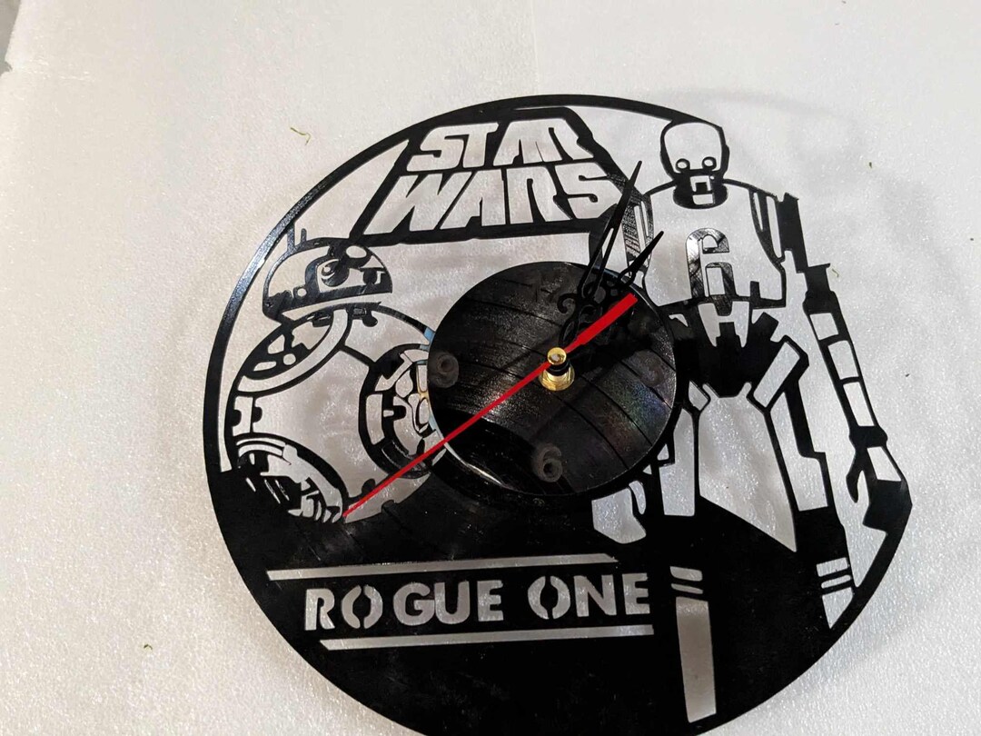 Laser Cut Vinyl Record Clock Star Wars, Handmade - Etsy