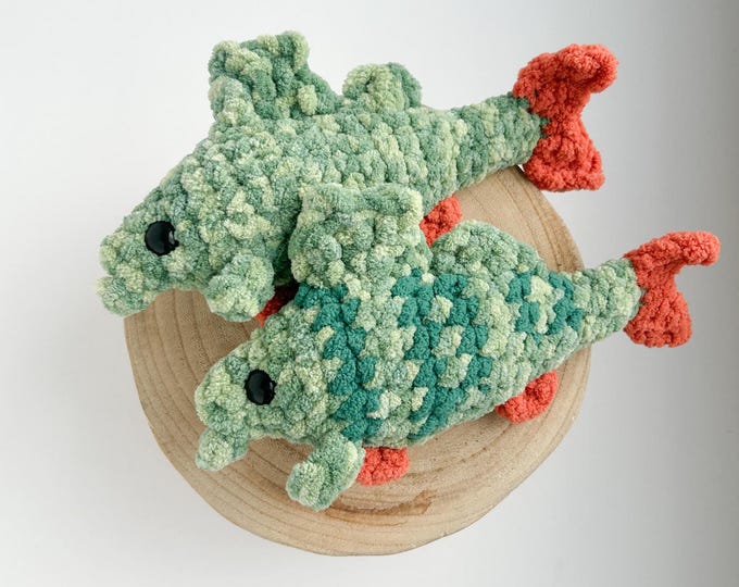 No-sew Crochet Salmon PDF Pattern| Intermediate US Crochet Pattern| DIY ...