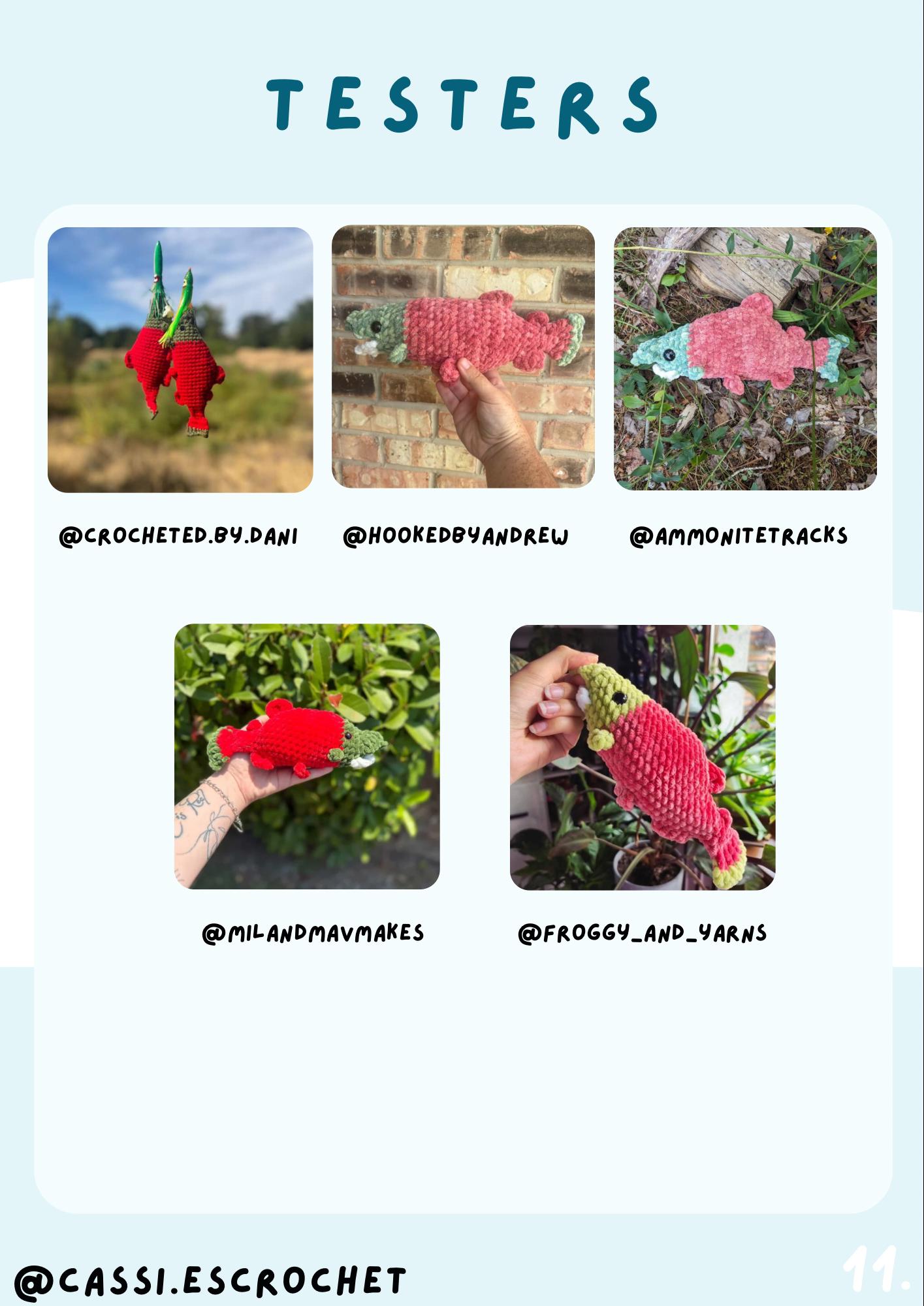 No-sew Crochet Salmon PDF Pattern| Intermediate US Crochet Pattern| DIY ...