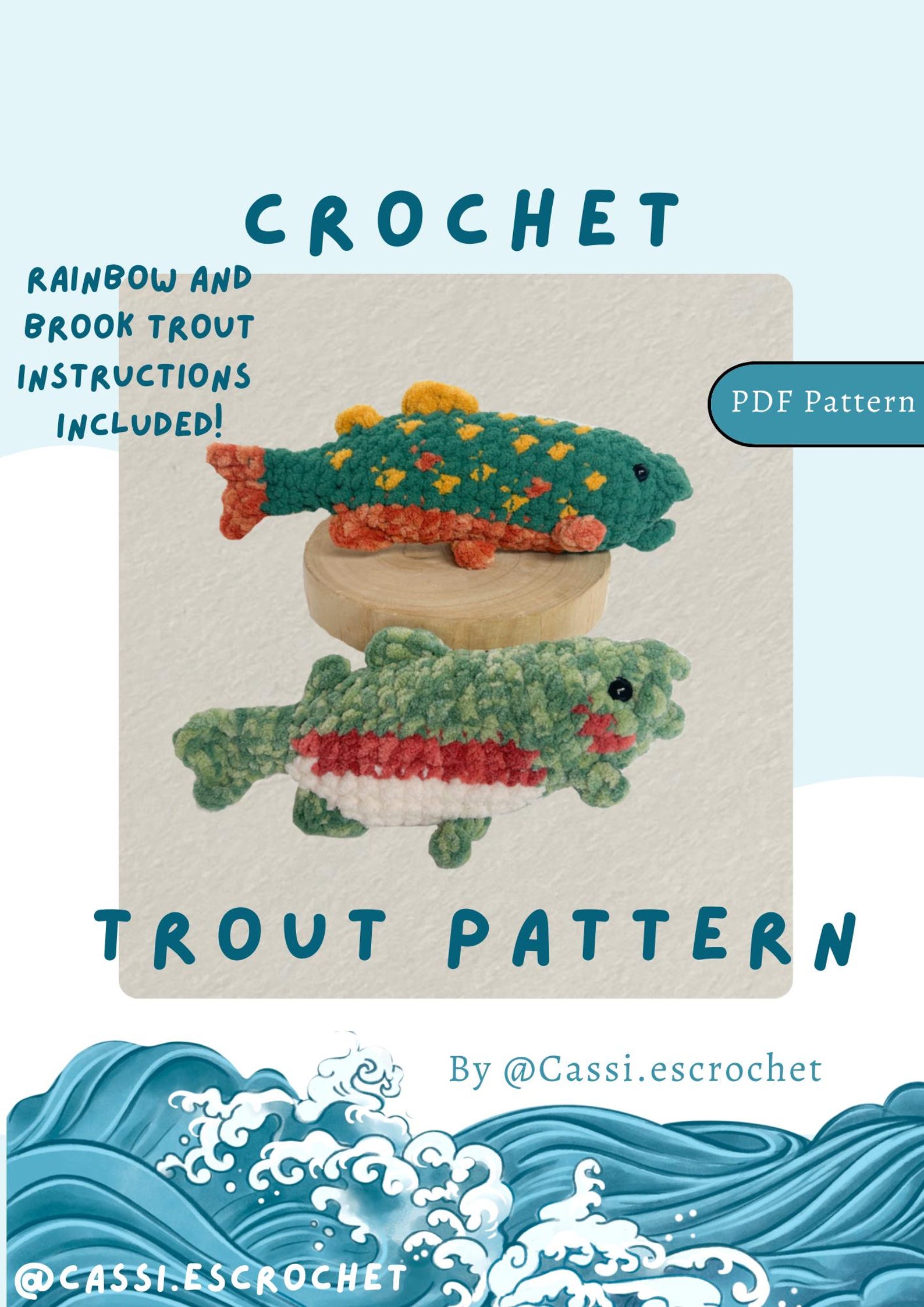 No-sew Crochet Trout PDF Pattern| Intermediate US Crochet Pattern| DIY ...