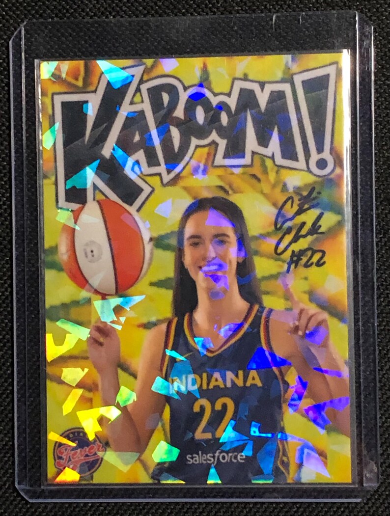 Caitlin Clark Rookie Kaboom Holo Cracked Ice Cards! Made by Dynasty ...