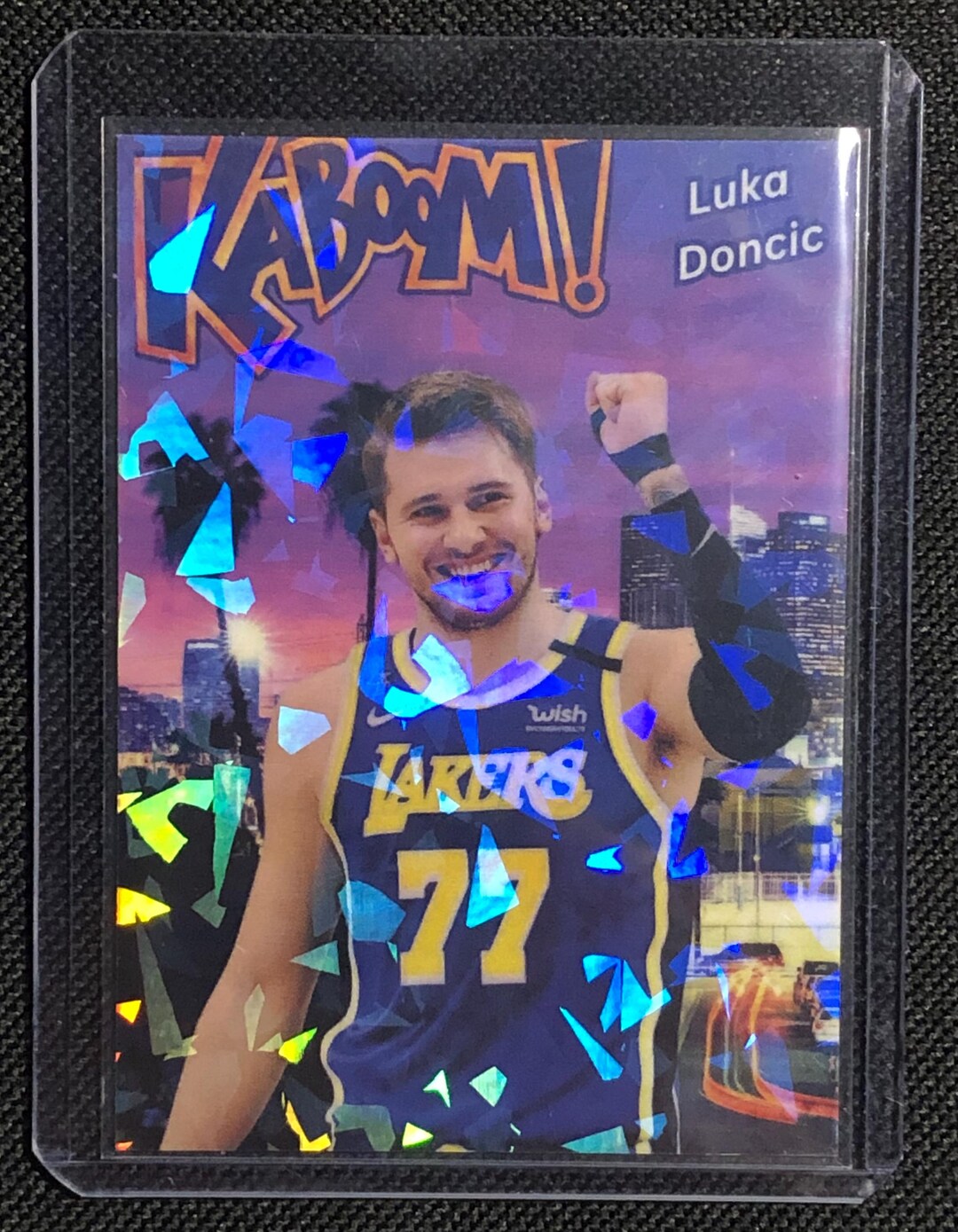 Luka Doncic Laker Uniform Kabooms Holo Cracked Ice! Made by Legenday ...
