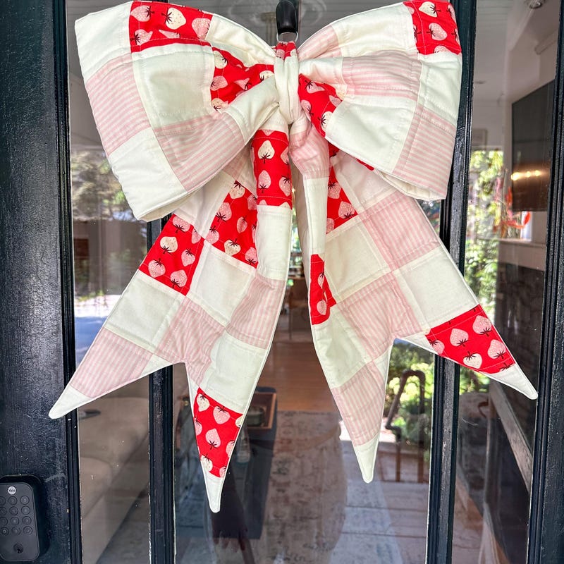 Patchwork Bow Wreath - Etsy