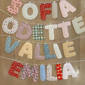 Custom Fabric Baby Name Banner - Etsy