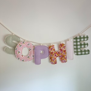 Custom Fabric Baby Name Banner - Etsy