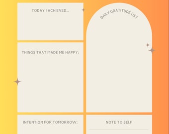 Daily Reflection Journal Pages Pages Canva Template - Etsy