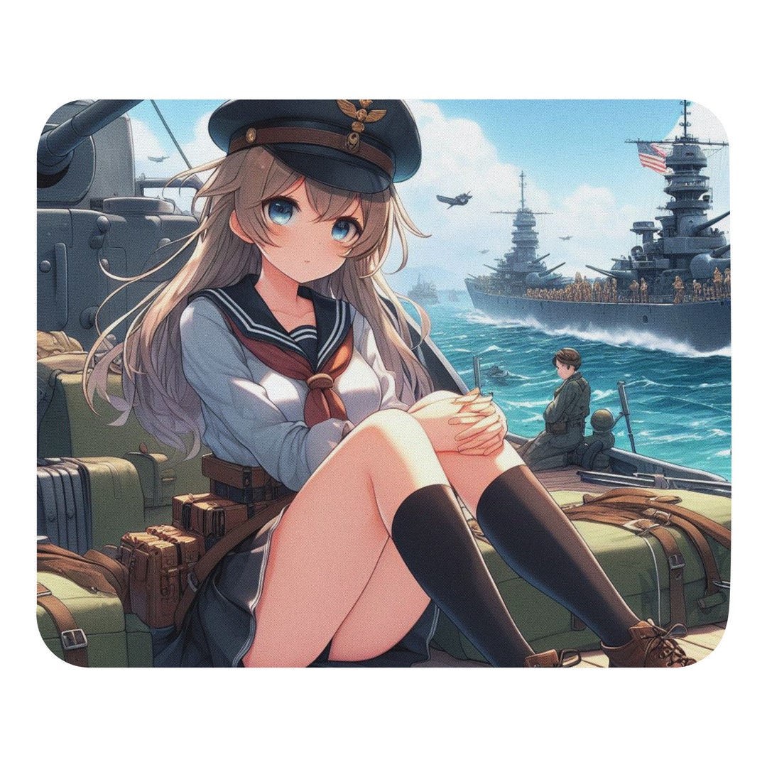 Mouse Pad Anime Girl WW2 - Etsy