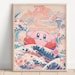 Kirby Japanese Tapestry Art Poster, Video Game Art, Kirby's Dreamland ...