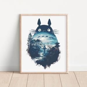 My Neighbor Totoro Inspired Art Print, Studio Ghibli Art Print, Movie ...