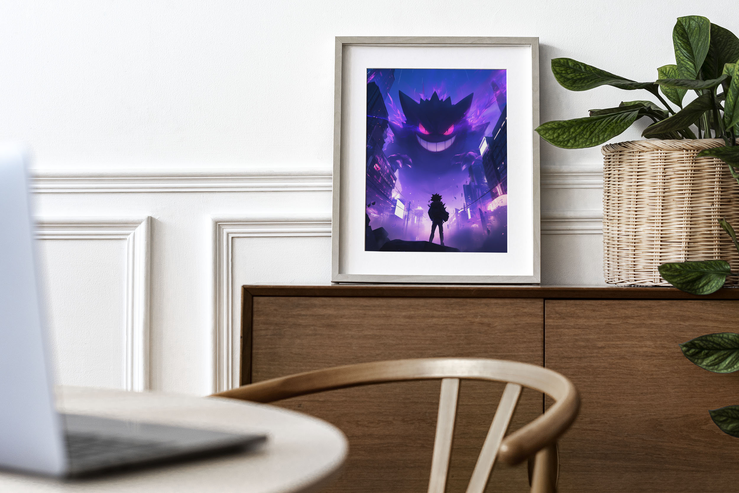 Gengar Vs Pokemon Trainer Art Poster, Video Game Art, Pokemon Fanart ...