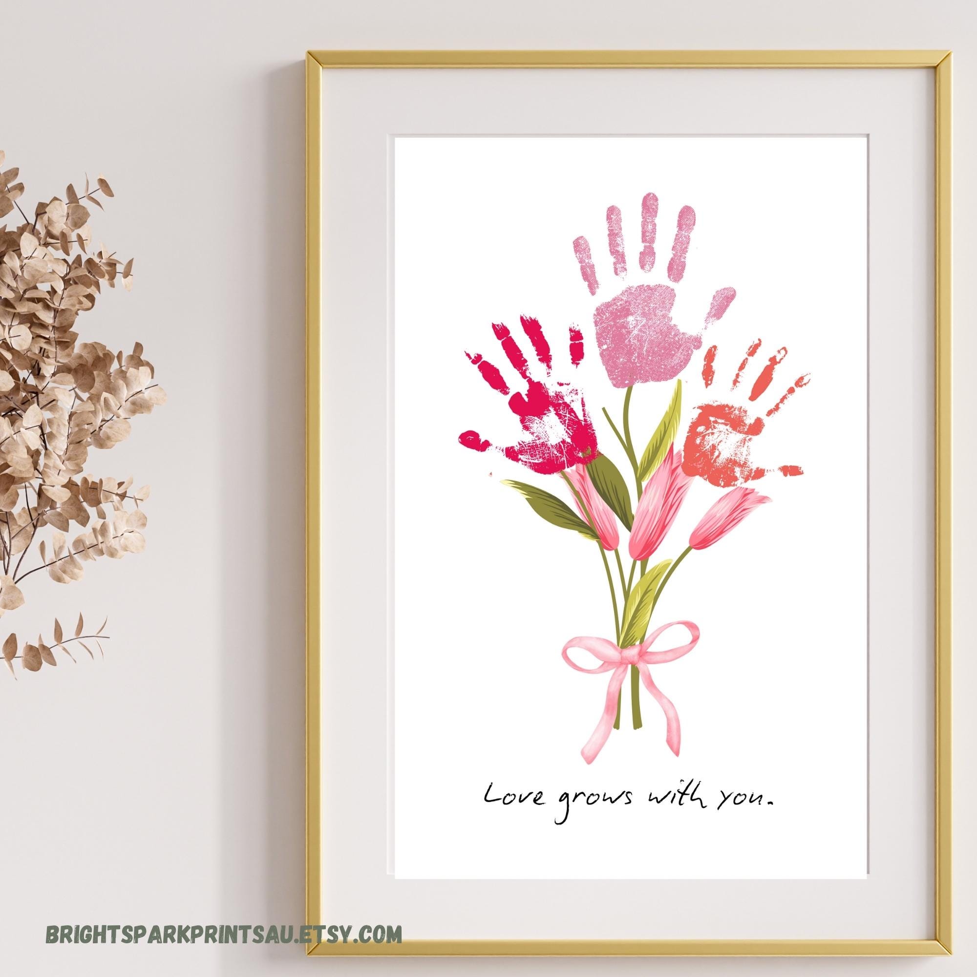 Free Printable Handprint Flower Bouquet Template - Templates FREE
