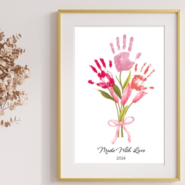 Handprint Flower Art - Etsy