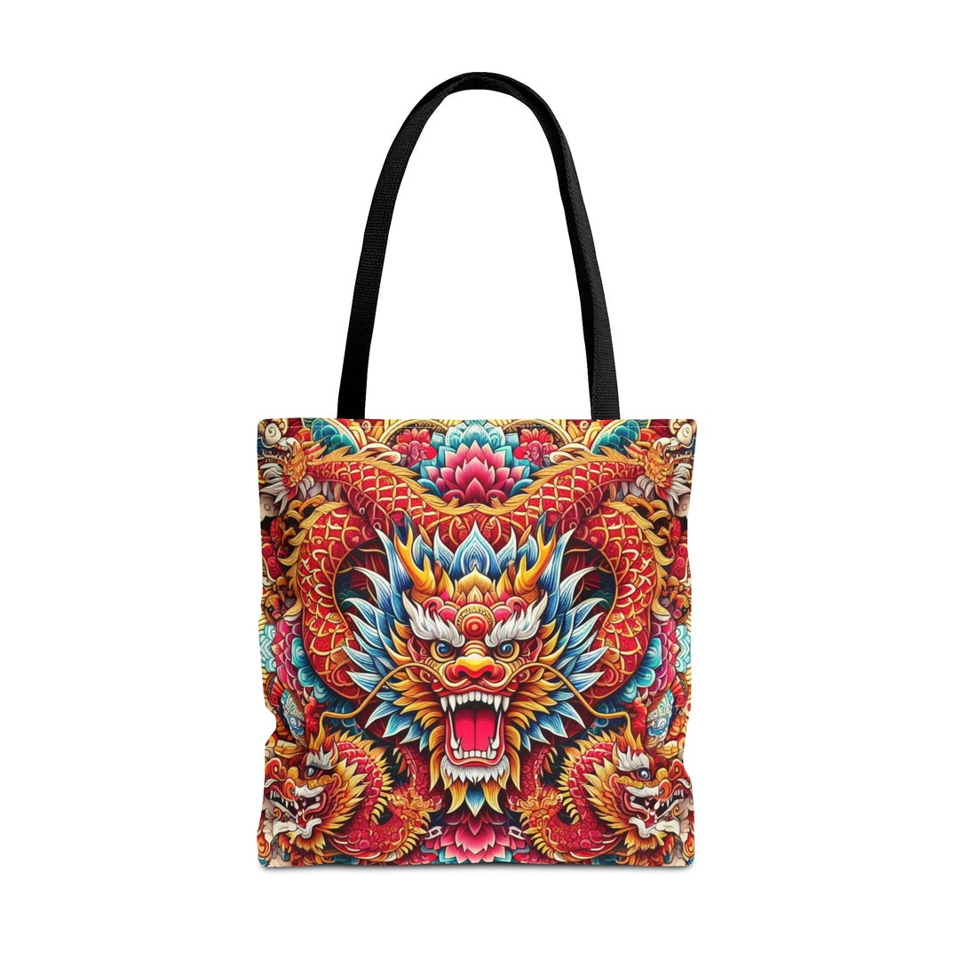 Fiery Chinese Dragon Mandala Tote Chic & Sturdy - Etsy
