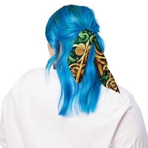 Irish Green & Gold Celtic Knot Bandana: St. Patrick's Day Accessory - Etsy
