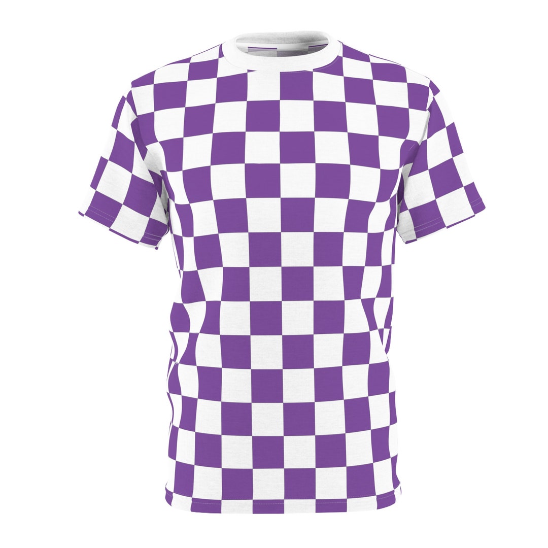 Lavender Check Tee - Soft Style Grape Check Shirt - Fresh Fashion ...