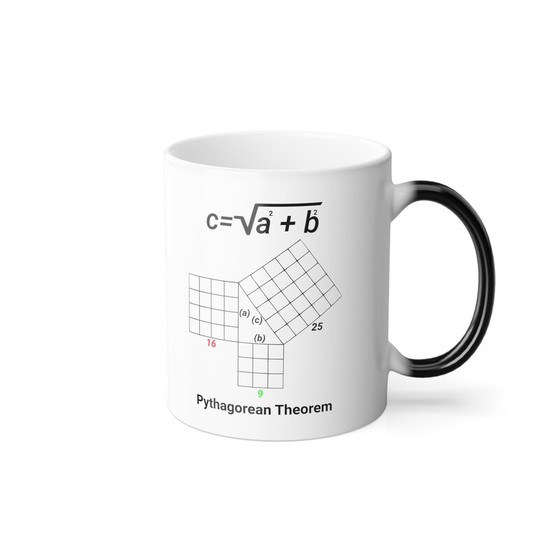 Unique Pythagorean Theorem Magic Mug - Mathematician's Gift Idea - Etsy