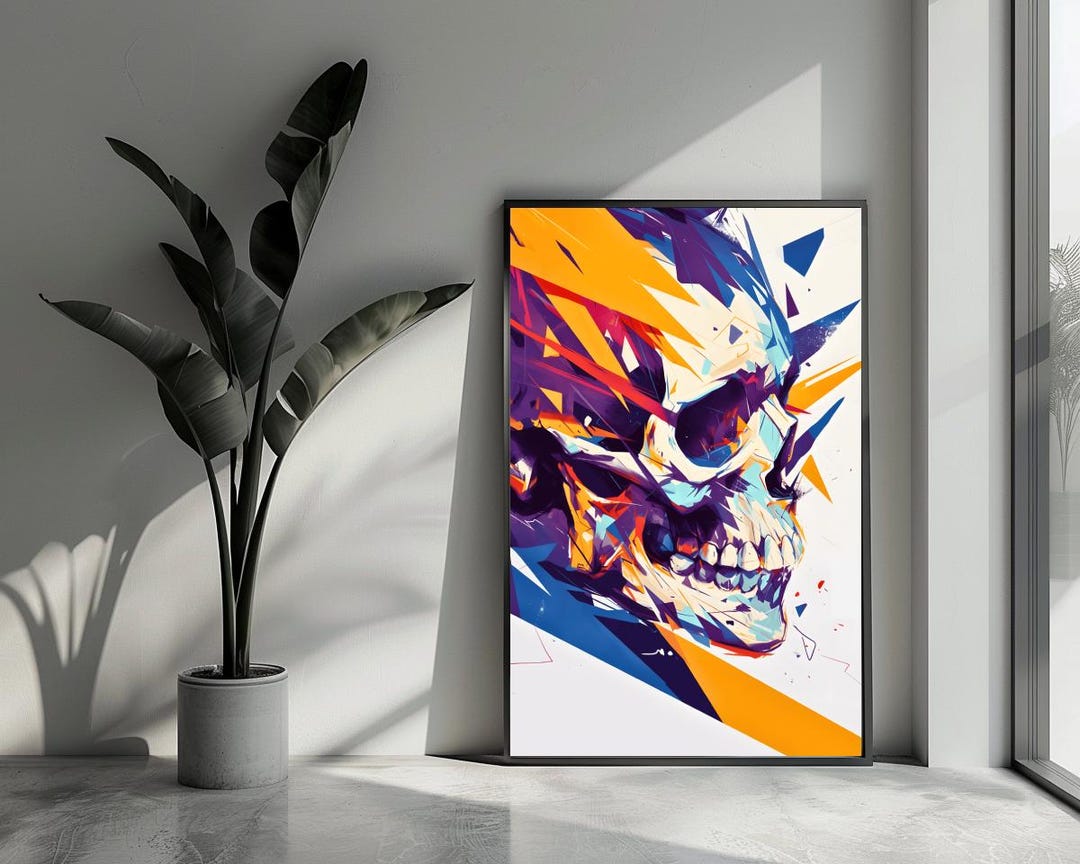 Skull Poster Side View Poster Scary Poster Horror Poster Art Poster ...