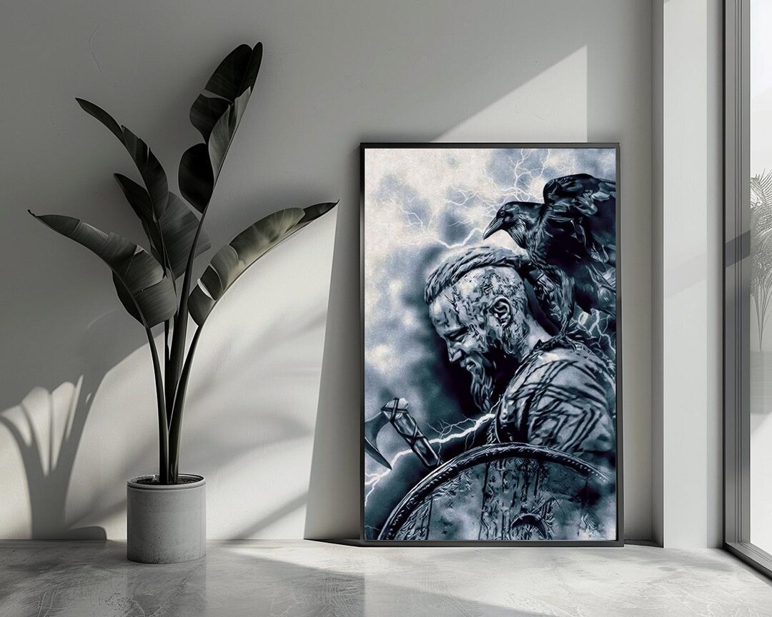 Ragnar Lothbrok Poster | Ragnar Poster | Viking Poster | Movie Poster ...