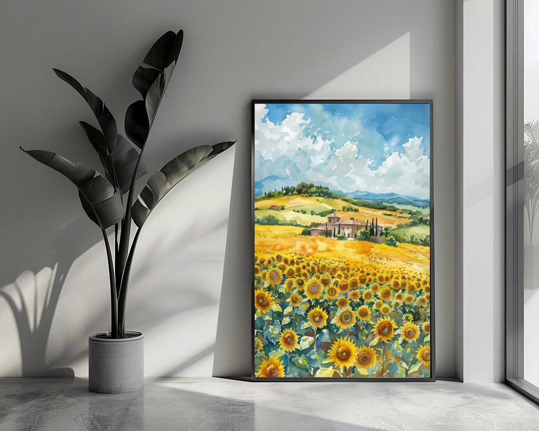 Sunflower Field Poster Flowers Poster Nature Poster Countryside Poster ...